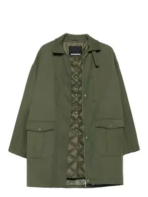 Patrizia Pepe Integrated Vest Wool Coat - Green