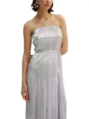 NEVER FULLY DRESSED Luna Pleated Maxi Dress - Grey