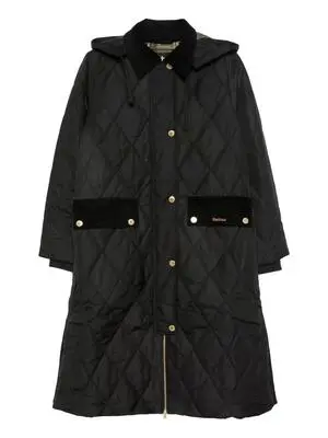 Barbour Quilted Hooded Coat - Black