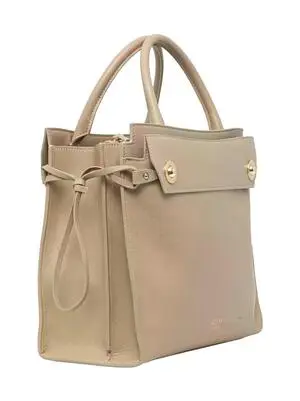 Guess Knotted Detail Leather Tote Bag - Neutrals