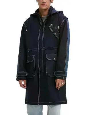 DESIGUAL Denim-Panel Hooded Parka