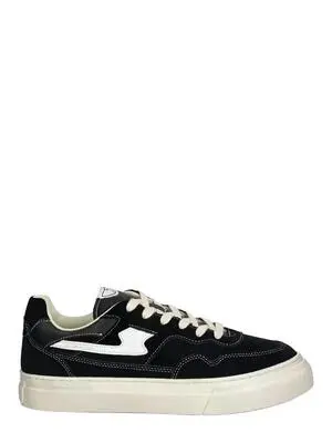 S.W.C STEPNEY WORKERS CLUB Suede Leather Sneakers - Black