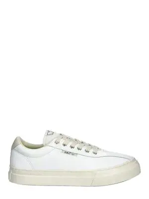 S.W.C STEPNEY WORKERS CLUB Leather Lace-up Sneakers - White