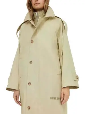NOTES DU NORD Buttoned Coat With Embroidered Logo