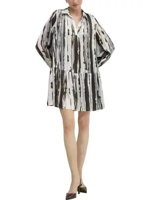 SANDRO FERRONE Abstract-print Mini Dress - White
