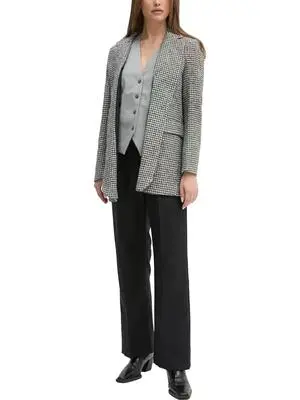 SANDRO FERRONE Houndstooth-pattern Blazer - Grey