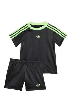 Adidas Jacquard T-shirt & Shorts Set - Black