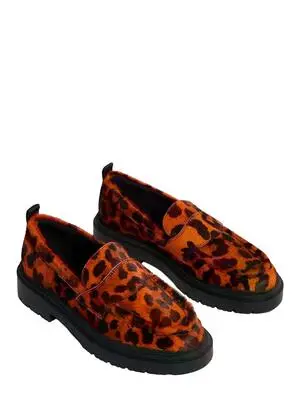 HOFF Leopard Print Platform Loafers - Brown