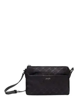 JOOP! Jacquard Crossbody Bag With Logo Plaque - Black
