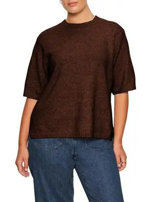 Sanctuary Relaxed Fit Sweater Tee Chicory Brown