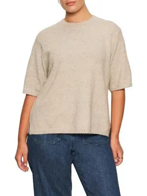 Sanctuary Relaxed Fit Sweater Tee Heather Pink