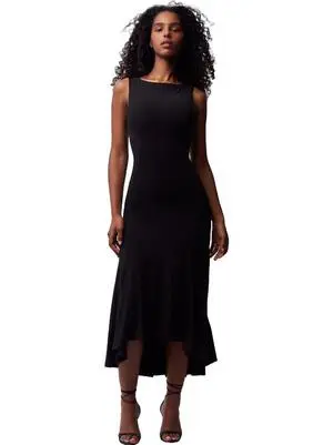 GUIZIO Daye Midi Dress - Black