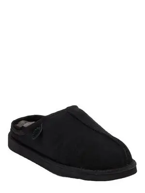 DEARFOAMS Fireside Grafton Shearling Clog Slipper - Black