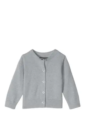 PRIMARY Baby Cotton Cardigan Sweater - Heather Grey