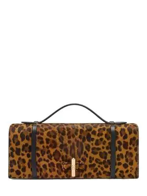 MALONE SOULIERS May Leopard-Print Clutch