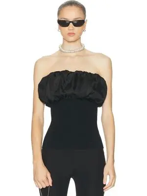 GANNI Strapless Top - Black
