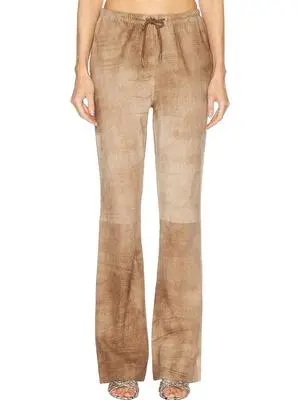 Sprwmn Drawstring Straight Pant - Sepia