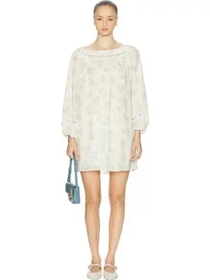 Posse Elodie Long Sleeve Dress - Blue Blooms