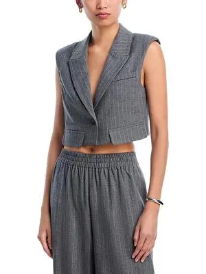 AQUA Cropped Sleeveless Vest