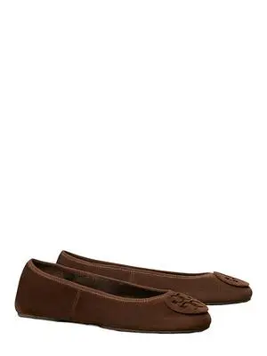 Tory Burch Reva Travel Ballerinas Dark Cocoa