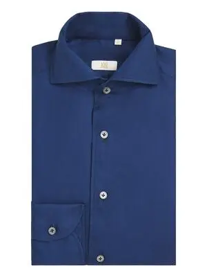 100HANDS Cotton Herringbone Shirt - Navy