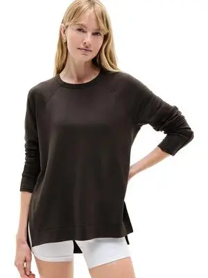 Athleta Relaxed Fit Crewneck Sweatshirt - Truffle