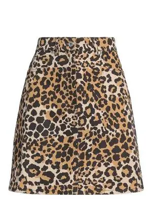 Max Mara Flared Leopard-print Mini Skirt - Beige