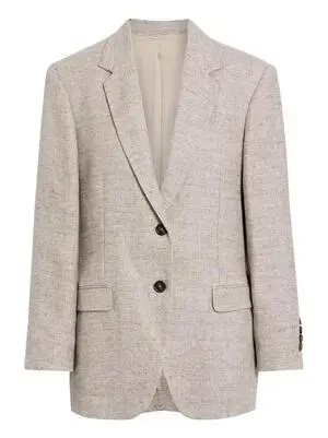 Brunello Cucinelli Linen Blazer - Mushroom