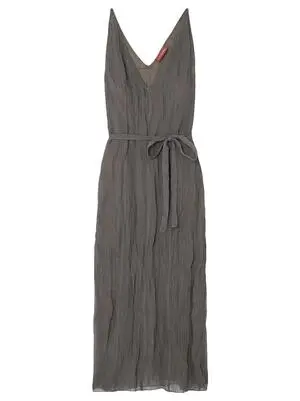Altuzarra Cheryl Metallic Cotton-blend Gauze Midi Dress - Taupe