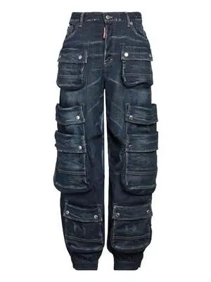 Dsquared2 Cargo Jeans In Denim - Blue