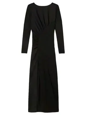 TWINSET Gathered Side-Slit Maxi Dress