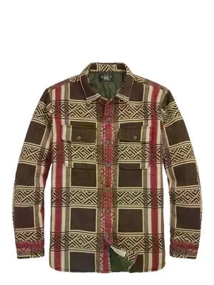 Ralph Lauren Checked Padded Shirt Jacket - Brown