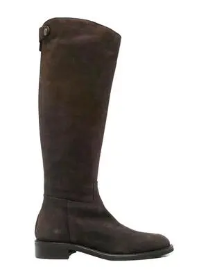 JULIE DEE 30mm Knee-high Suede Boots - Brown