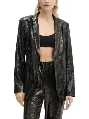 BRUUNS BAZAAR Sequin-embellished Blazer - Black