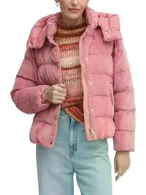 Geox Corduroy Quilted Jacket - Pink