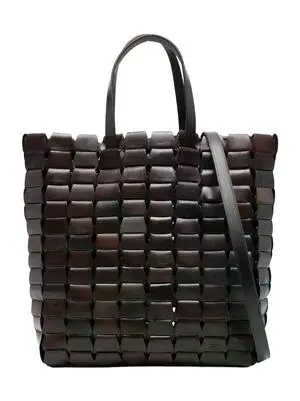 Dragon Diffusion Leather Woven Tote - Black