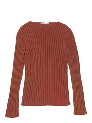 Acne Studios Ribbed Cotton Sweater - Red