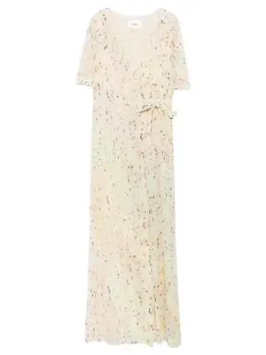 Ba&sh Kris Wrap-print Maxi Dress - Neutrals