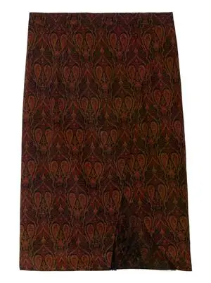 Zadig&Voltaire Paisley-print Straight Skirt - Brown