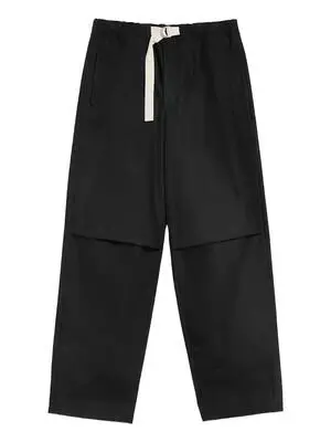 JIL SANDER Cotton Trousers - Black