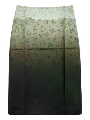 JIL SANDER Floral-printed Midi Skirt - Brown