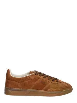 BOSS Logo-detail Suede Sneakers - Brown