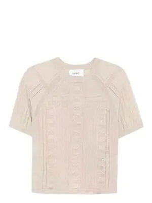 Ba&sh Eyelet-knit Top - Neutrals