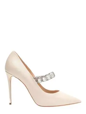 Casadei 100mm Julia Minorca Crystal-embellished Pumps - White