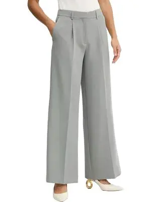 BOSS Pleated Wide Leg Trousers