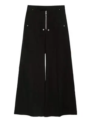 Rick Owens Zip-fly Wide Leg Trousers - Black
