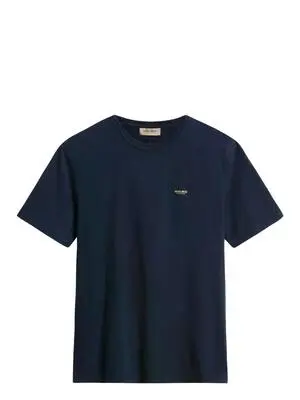Woolrich Logo-embroidered Cotton T-shirt - Blue