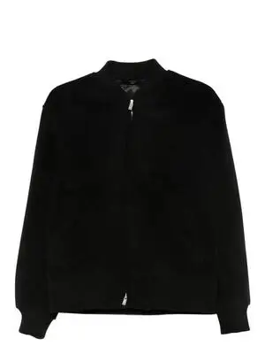 LARDINI Zip-front Bomber Jacket - Black