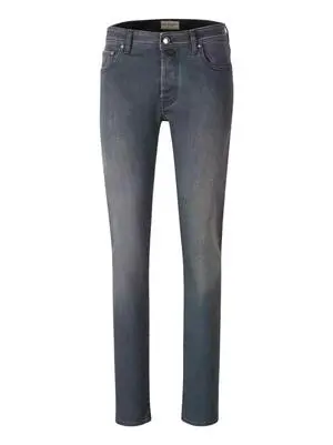 Jacob Cohen Five-pocket Jeans With Embroidered Pocket - Grey