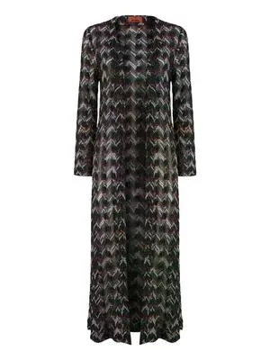 Missoni Chevron-pattern Knitted Cardigan - Black
